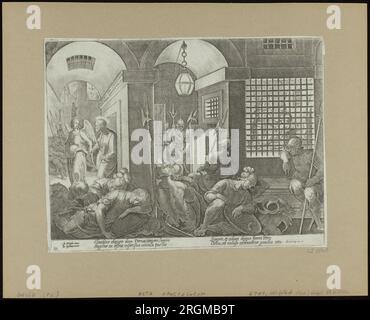 Peter freed from prison by an angel, Paintings by Giovanni Lanfranco ...