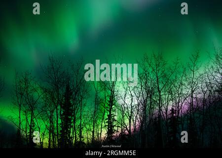 Northern lights on a rare occasion Stock Photo - Alamy