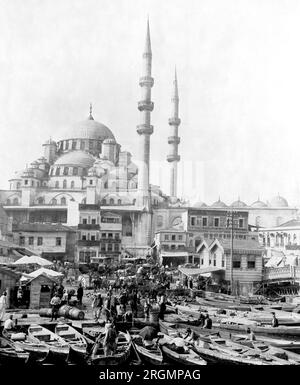 A historical black and white photograph of Stamboul (Istanbul) in the ...