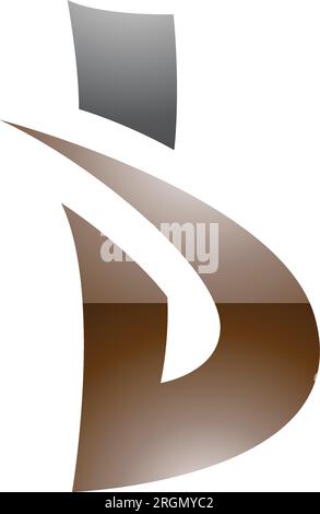Brown and Black Bold Spiky Letter B Icon on a White Background Stock ...