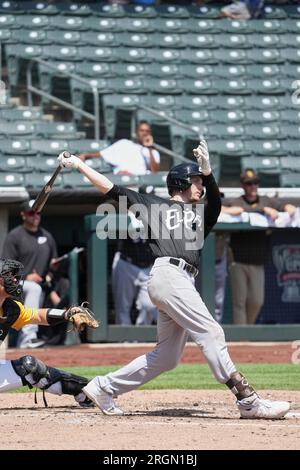 August 5 2023: El Paso third baseman Jantzen Witte (9) scores a run ...