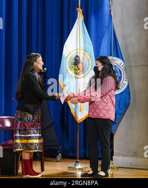 Reportage: Secretary Deb Haaland at Naturalization Ceremony at the ...