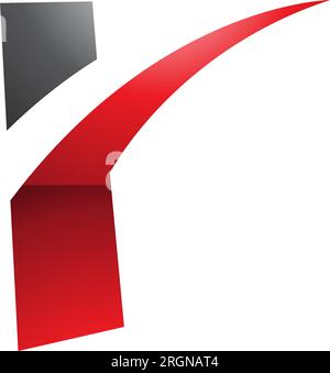 Red and Black Glossy Spiky Shaped Letter U Icon on a White Background ...