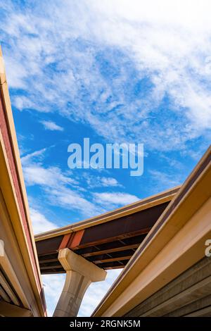 structural roadway. road junction. flyover architecture of transport ...