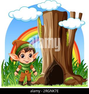 Dwarf cartoon in fantasy world illustration Stock Vector Image & Art ...