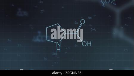 Image of structures of chemical formula on dark background Stock Photo ...
