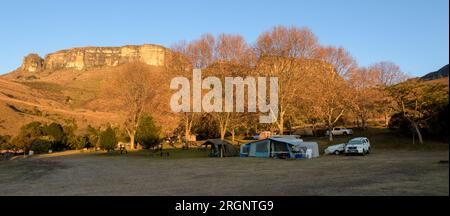 The Mahai campsite in Royal Natal National Park in the Drakensberg ...