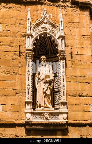 Statue of Saint Mark Orsanmichele Church and Museum in Florence Italy ...
