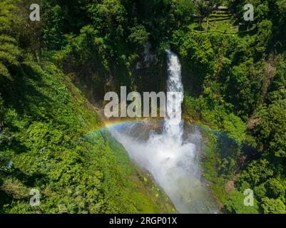 Hikong Bente falls in Lake Sebu, South Cotabato, Philippines. This is ...