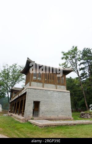 loft building in a Chinese ancient garden, north china Stock Photo - Alamy
