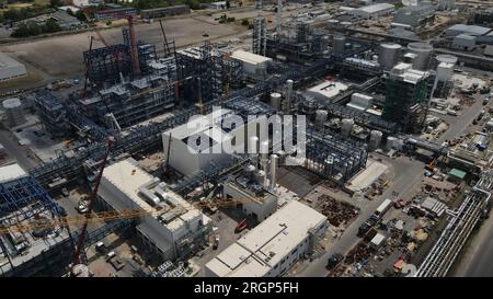 Leuna, Germany. 13th July, 2023. An aerial view shows the 15-hectare ...