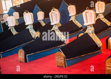 Rows of coffins in ottoman mausoleum tomb Stock Photo - Alamy