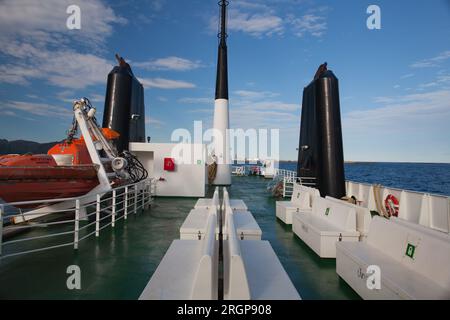 On the ferry from Tromso to Senja Island, Norway Stock Photo - Alamy