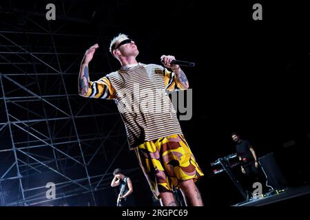 Jacopo Lazzarini aka Lazza performs live at the Grand Events Arena ...