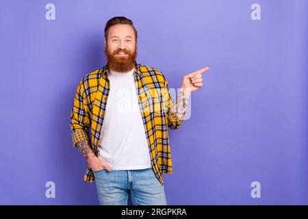 Photo of foxy positive cheerful nice glad boy beaming shiny smile wear ...