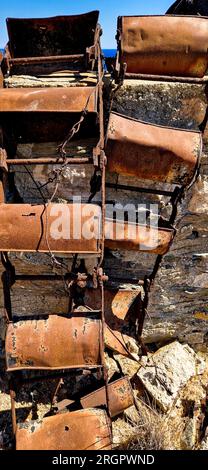 Water management, ancient artesian pit, Syros island, Greece, Southern ...