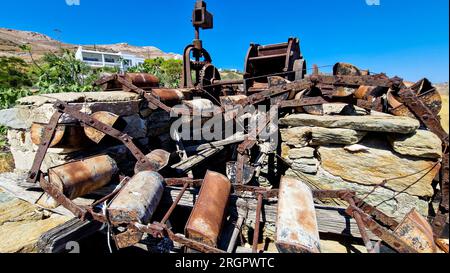 Water management, ancient artesian pit, Syros island, Greece, Southern ...