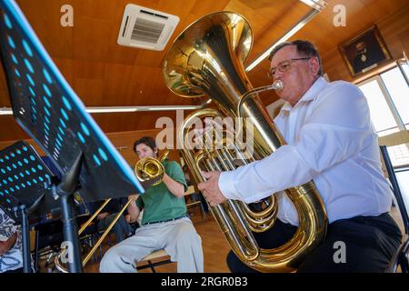 Philharmonic band practice Stock Photo - Alamy