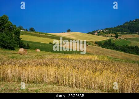 Rural landscape on the Tortona hills, Alessandria province, Piedmont ...