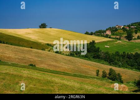 Rural landscape on the Tortona hills, Alessandria province, Piedmont ...