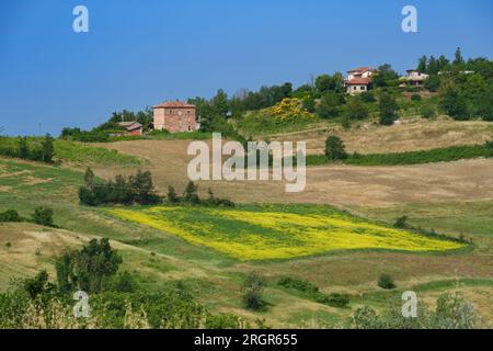 Rural landscape on the Tortona hills, Alessandria province, Piedmont ...
