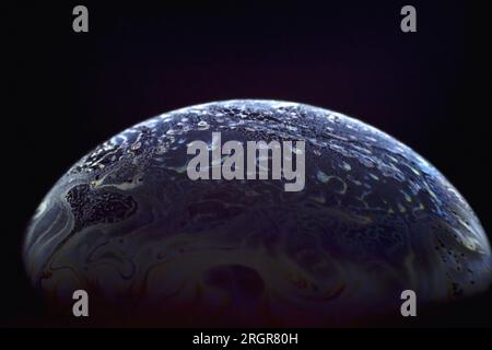 soap bubble color pattern. freezing planet model. new world Stock Photo ...
