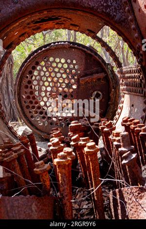 Exploded Boiler, Steam explosion, Herberton, Australia Stock Photo - Alamy