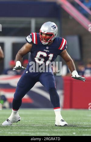 New England Patriots Sidy Sow looks to block against the Houston Texans ...