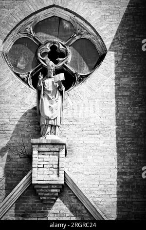 Saint Ambrose statue in the church of Immaculate Conception in ...