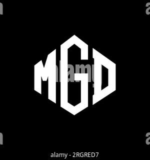 MGD letter logo design with polygon shape. MGD polygon and cube shape ...