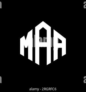 MAA letter logo design with polygon shape. MAA polygon and cube shape ...
