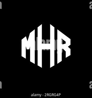 MHR letter logo design with polygon shape. MHR polygon and cube shape ...