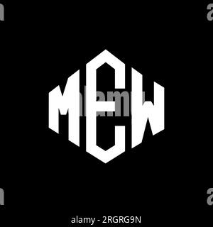 MEW letter logo design with polygon shape. MEW polygon and cube shape ...