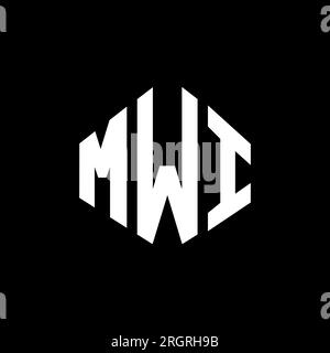 MWI letter logo design with polygon shape. MWI polygon and cube shape ...