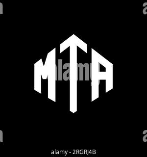 MTA letter logo design with polygon shape. MTA polygon and cube shape ...