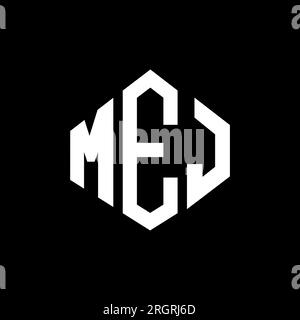 MEJ letter logo design with polygon shape. MEJ polygon and cube shape ...