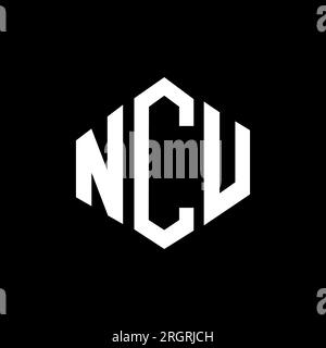 NCU letter logo design with polygon shape. NCU polygon and cube shape ...