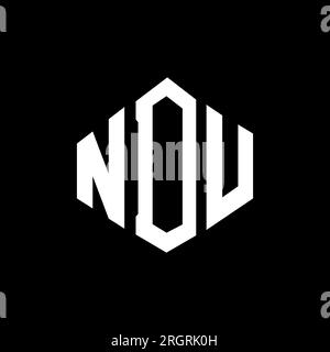 NDU letter logo design with polygon shape. NDU polygon and cube shape ...