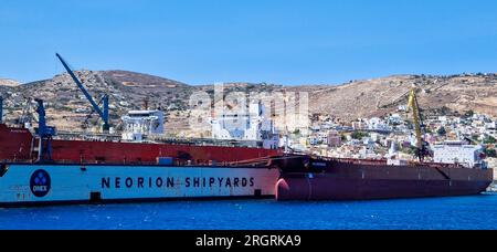 Onex Neorion shipyards, Syros island, Greece, Southern Europe Stock ...