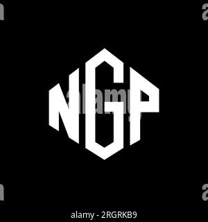NGP letter logo design with polygon shape. NGP polygon and cube shape ...