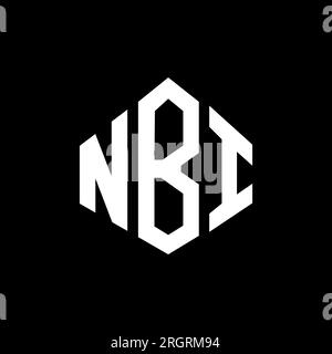 NBI letter logo design with polygon shape. NBI polygon and cube shape ...