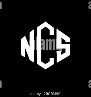 NCS letter logo design with polygon shape. NCS polygon and cube shape ...
