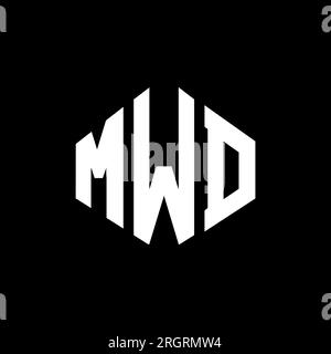 MWD letter logo design with polygon shape. MWD polygon and cube shape ...