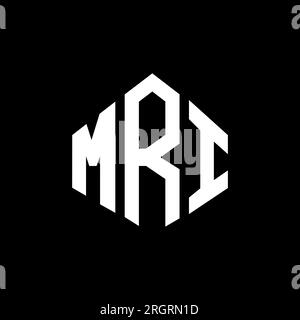 MRI letter logo design with polygon shape. MRI polygon and cube shape ...