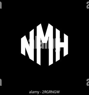 NMH letter logo design with polygon shape. NMH polygon and cube shape ...