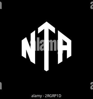 NTA letter logo design with polygon shape. NTA polygon and cube shape ...