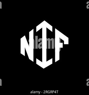 NIF letter logo design with polygon shape. NIF polygon and cube shape ...