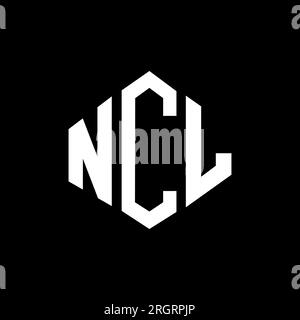NCL letter logo design with polygon shape. NCL polygon and cube shape ...