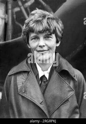 Amelia Earhart, American Aviatrix Stock Photo - Alamy