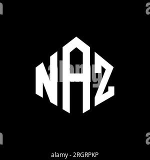NAZ letter logo design with polygon shape. NAZ polygon and cube shape ...